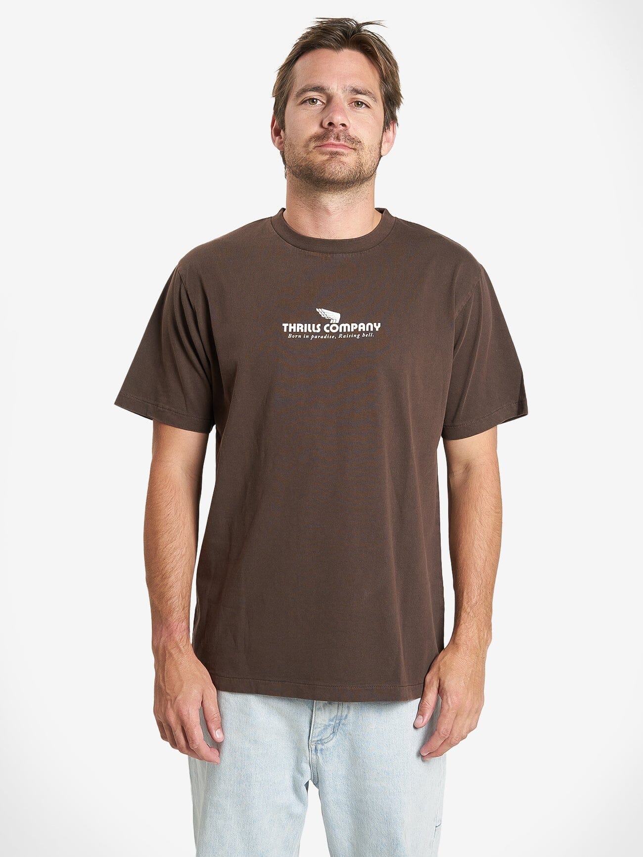 Hell Raising Merch Fit Tee - Postal Brown | Thrills Co. | Thrills Co. USA