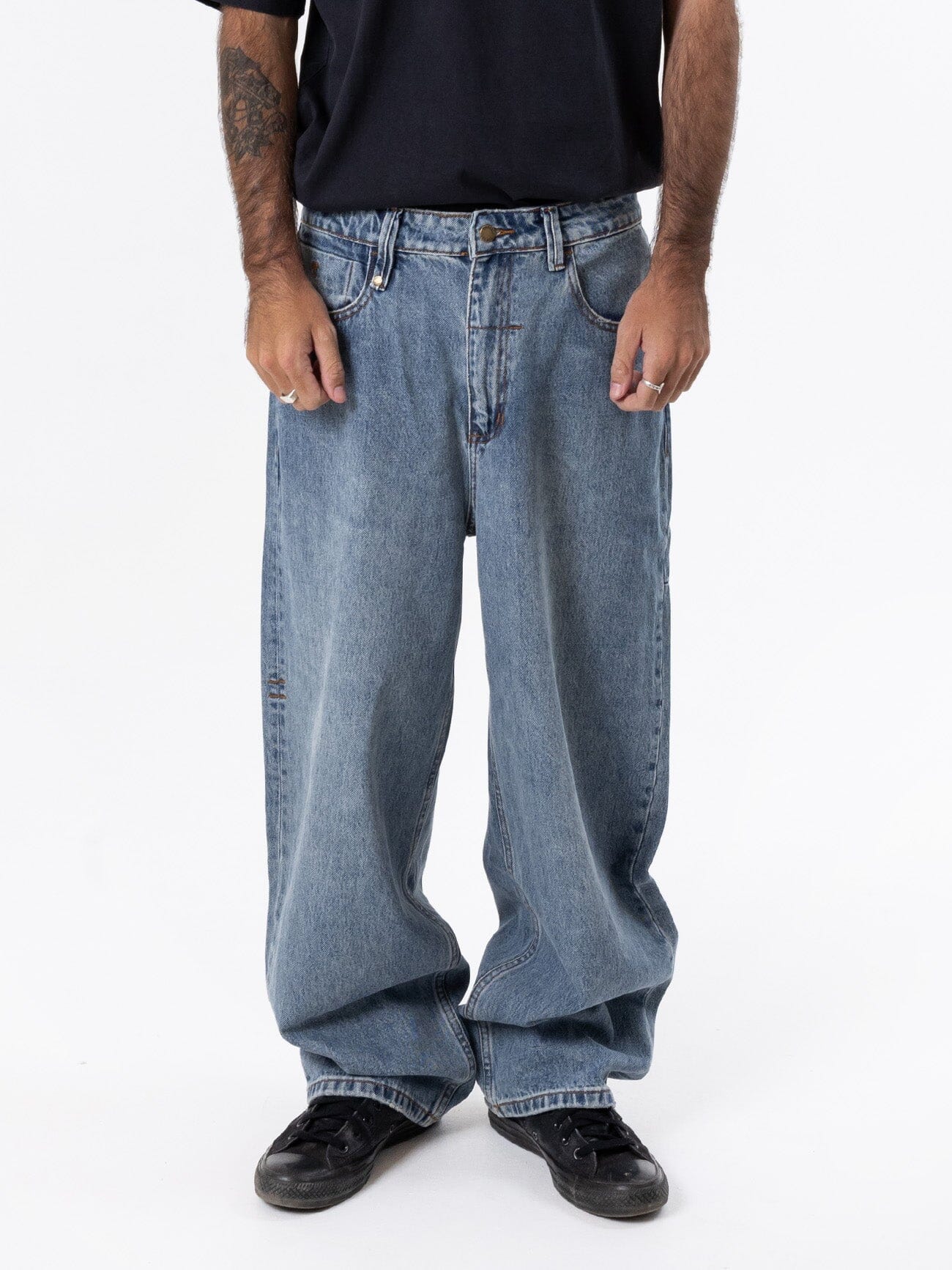 Biggest Slacker Denim Jean - Dirty Weathered Blue | Thrills Co ...