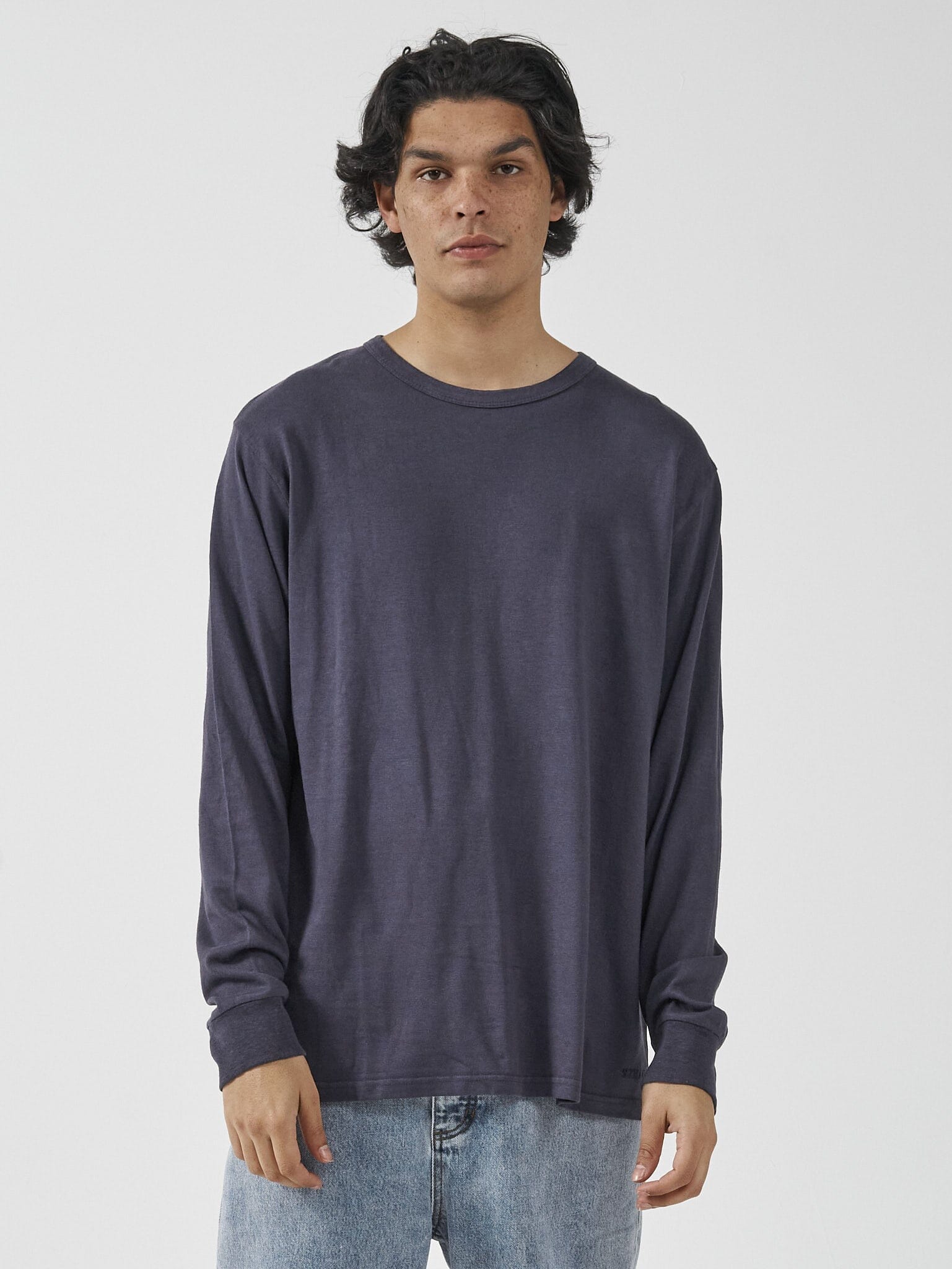 Hemp Thrills Embro Merch Fit Long Sleeve Tee - Marine Blue | Thrills Co ...