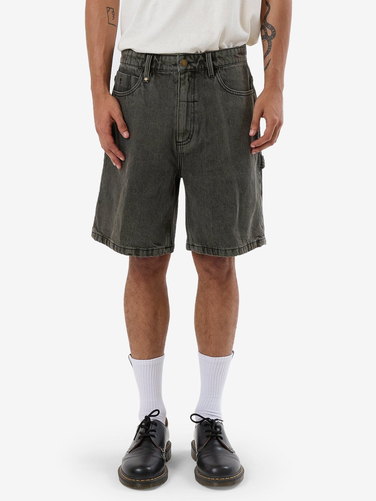 Slacker Denim Short in Green | | Thrills Co. USA