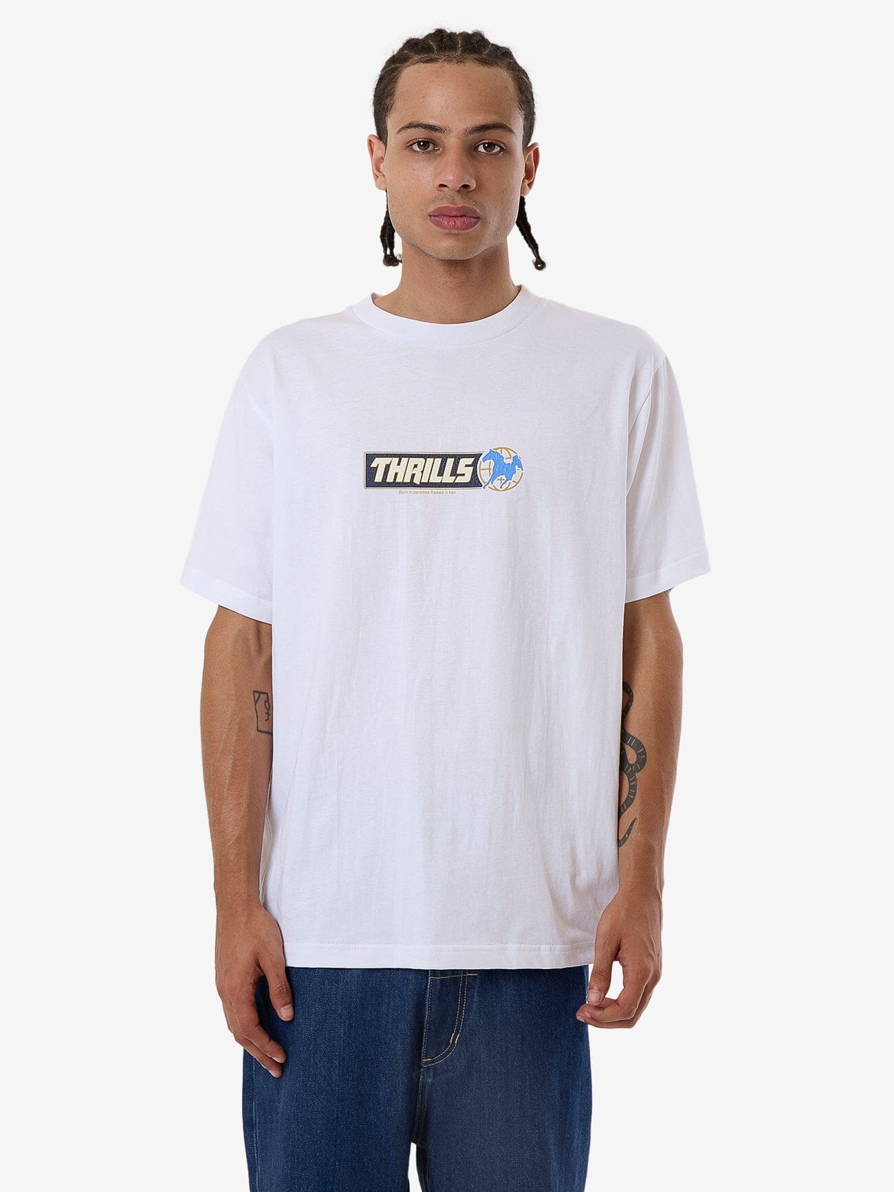 Especial Merch Fit Tee in White | | Thrills Co. USA