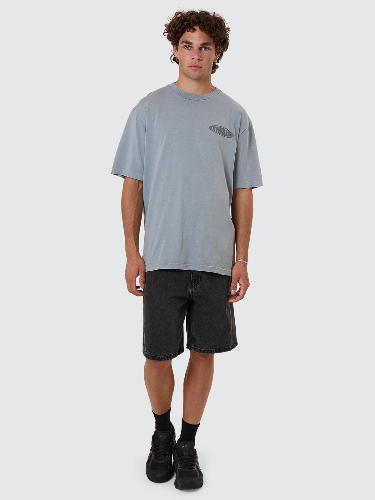 Shadowless Oversize Fit Tee - Smog | Thrills Co. USA