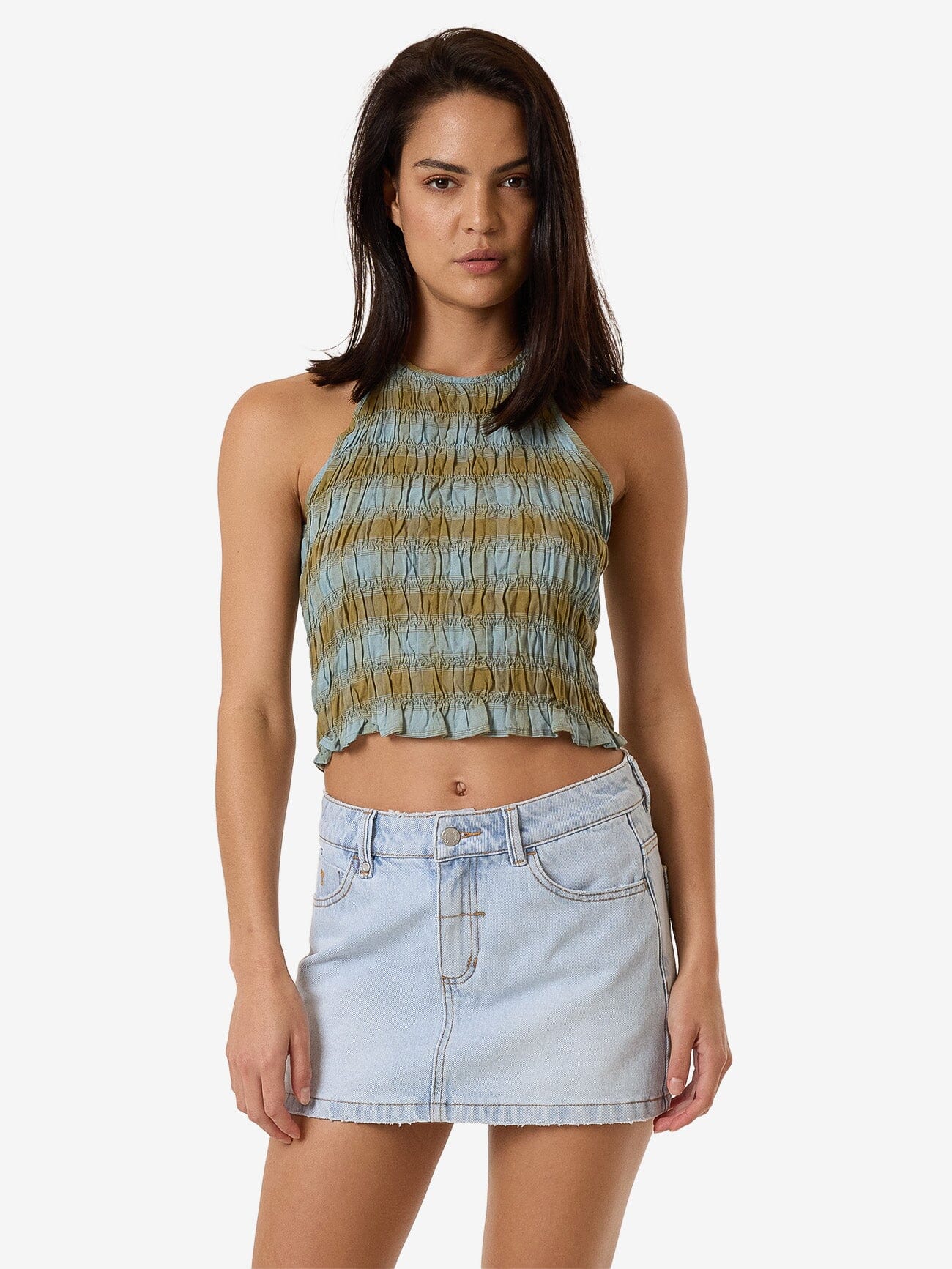 Ansley Halter Top in Blue | Thrills Co. USA