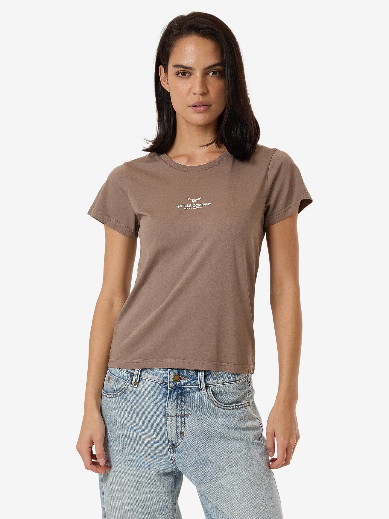 Emblem Of Strength Everyday Tee in Brown | | Thrills Co. USA
